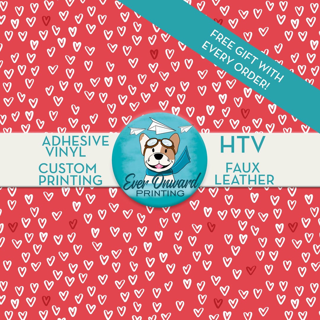 Valentines Day Red Hearts Vinyl, HTV, Indoor Vinyl, Printed Vinyl ...