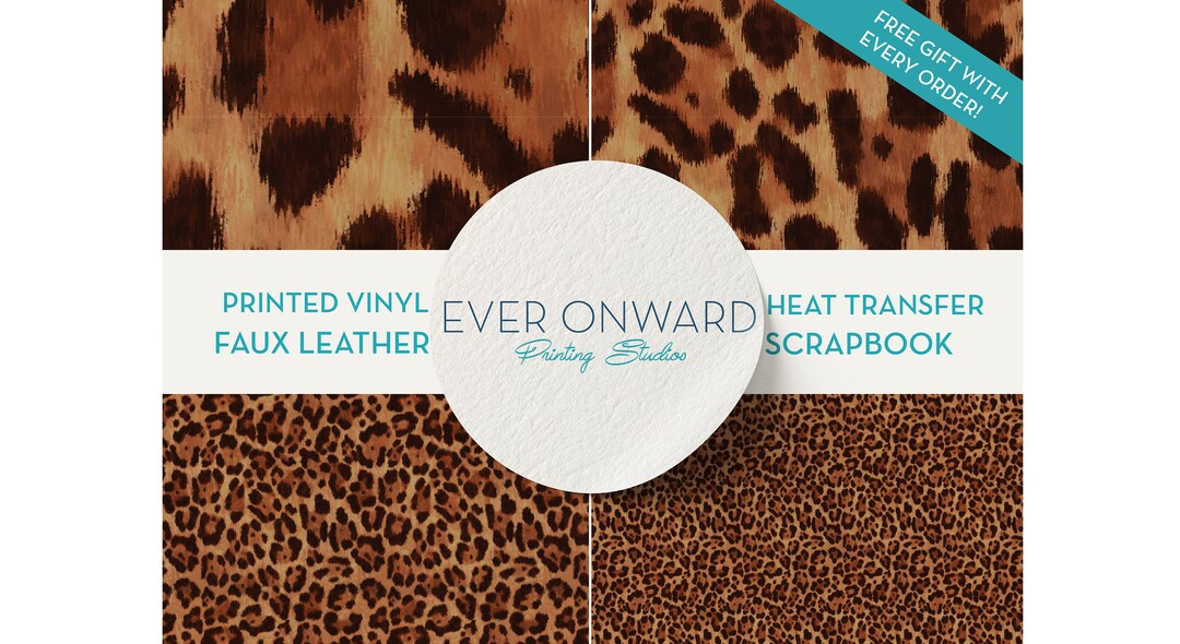 Dark Brown Leopard Print Vinyl, HTV, Indoor Vinyl, Printed Vinyl ...