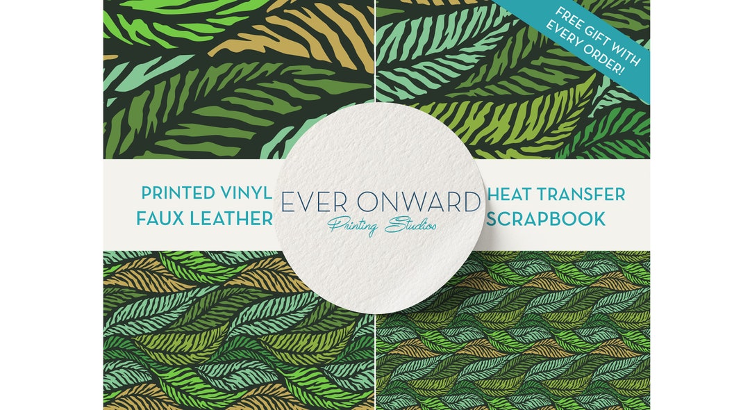 Hawaiian Tropical Leaves Craft Vinyl, HTV, Indoor Vinyl, Printed Vinyl ...