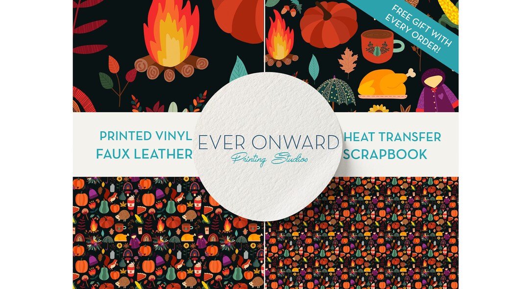 November Fall Vinyl, HTV, Indoor Vinyl, Printed Vinyl, Patterned Vinyl ...