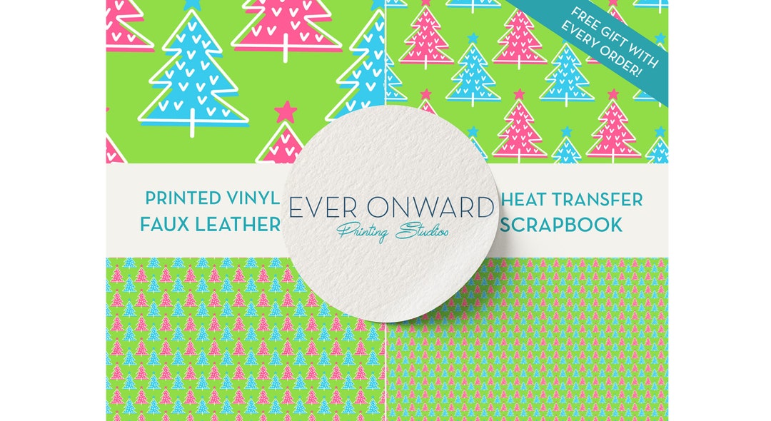 Christmas Tree Vinyl, HTV, Indoor Vinyl, Printed Vinyl, Patterned Vinyl ...