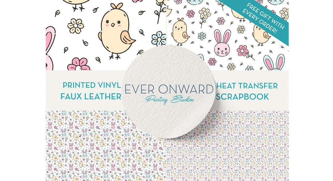 Cute Easter Bunny Vinyl, HTV, Indoor Vinyl, Printed Vinyl, Patterned ...