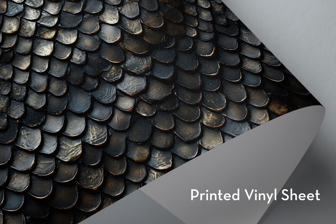 Black Dragon Scales Vinyl, HTV, Indoor Vinyl, Printed Vinyl, Patterned ...