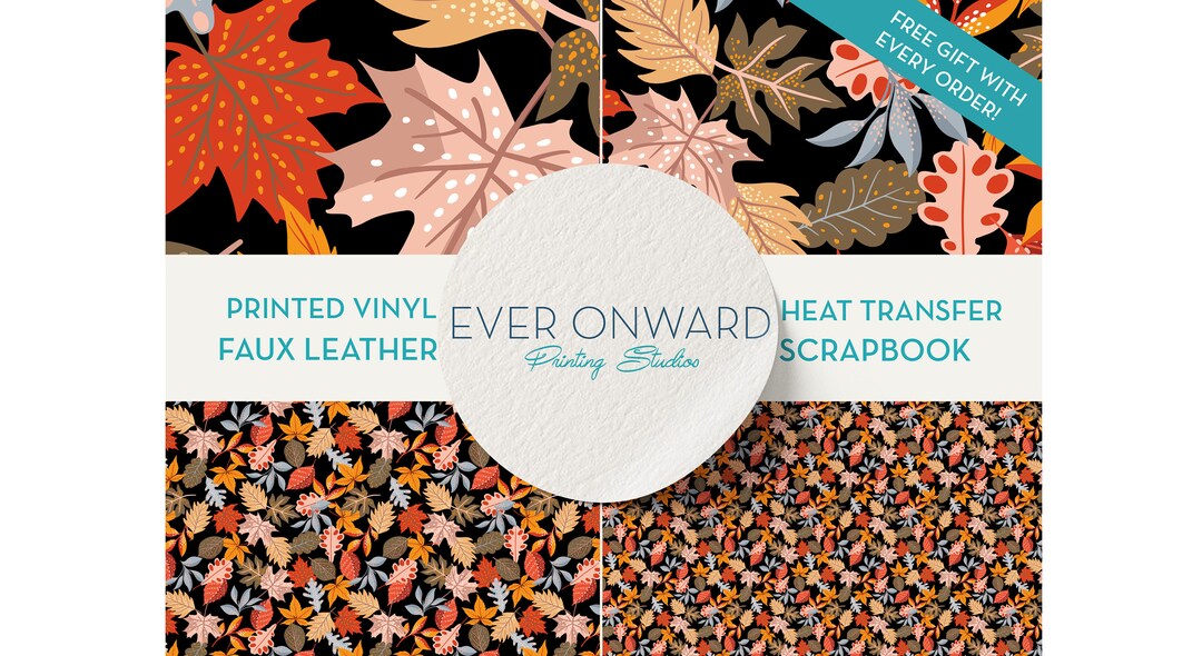 Fall Leaves Vinyl, HTV, Indoor Vinyl, Printed Vinyl, Patterned Vinyl ...