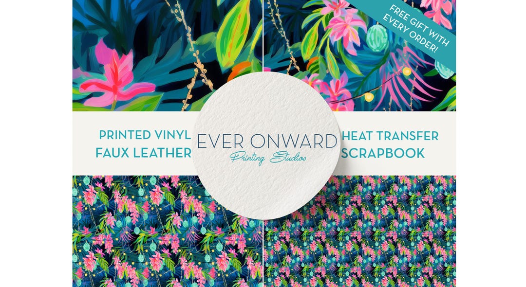 Watercolor Flowers Vinyl, HTV, Indoor Vinyl, Printed Vinyl, Patterned ...