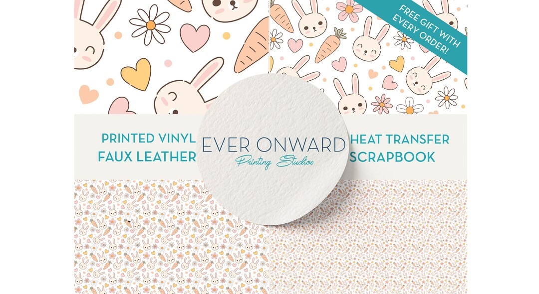 Easter Bunny Vinyl, HTV, Indoor Vinyl, Printed Vinyl, Patterned Vinyl ...