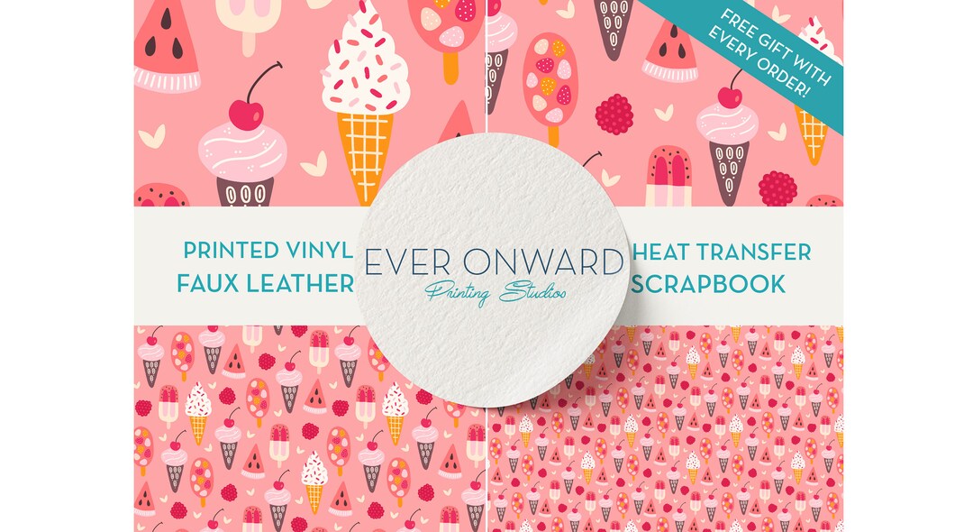 Ice Cream, Watermelon Craft Vinyl, HTV, Indoor Vinyl, Printed Vinyl ...