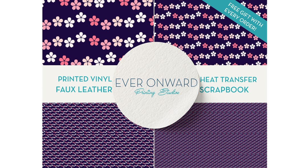 Pink and Purple Flowers Vinyl, HTV, Indoor Vinyl, Printed Vinyl ...