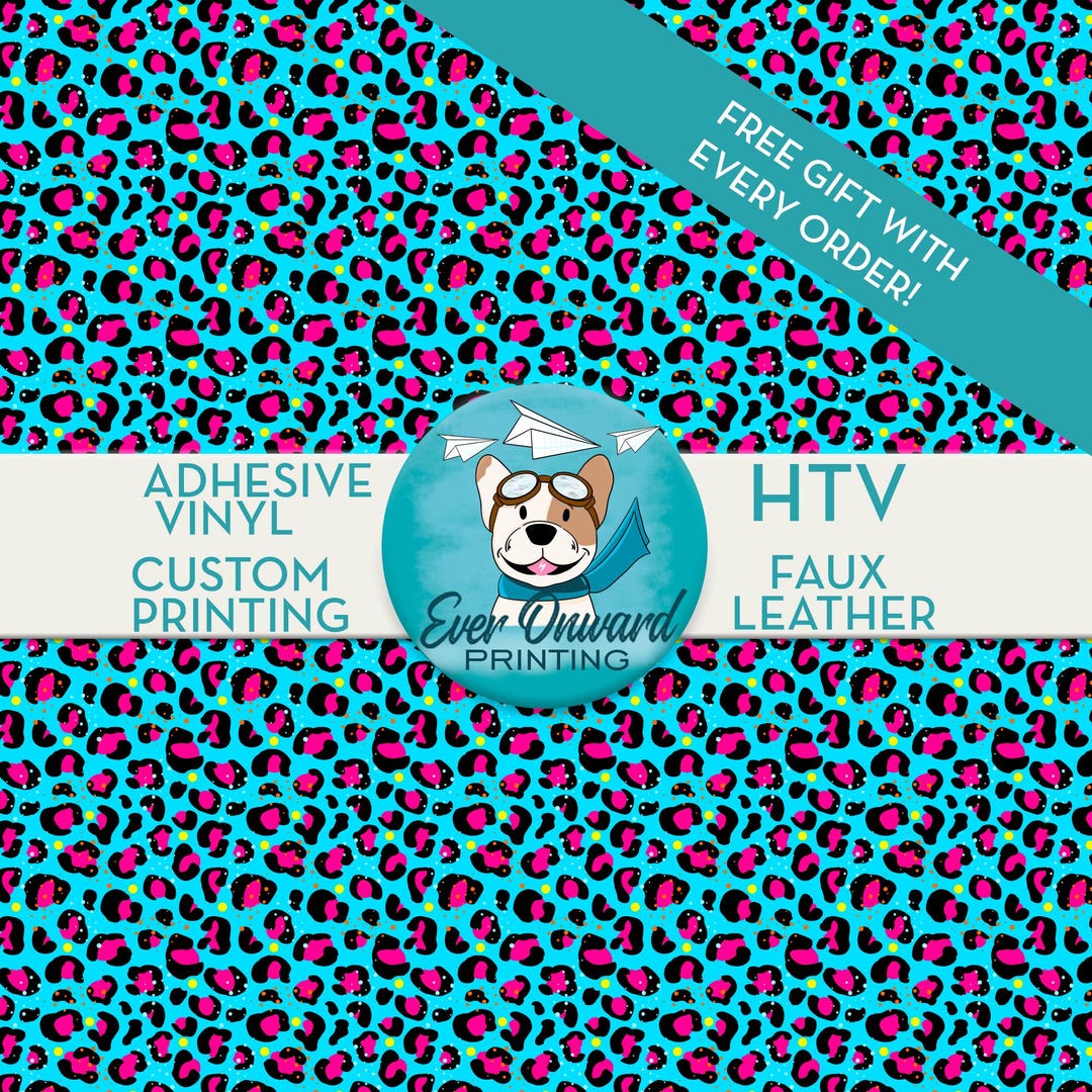Neon Bright Cheetah Spots Vinyl, HTV, Indoor Vinyl, Printed Vinyl ...