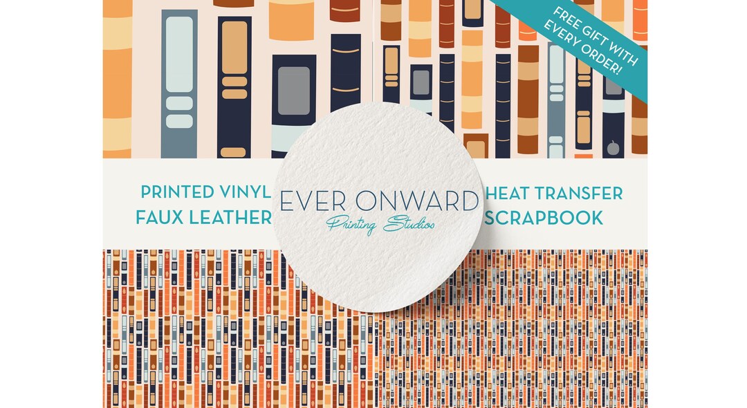 Autumn Books Vinyl, HTV, Indoor Vinyl, Printed Vinyl, Patterned Vinyl ...