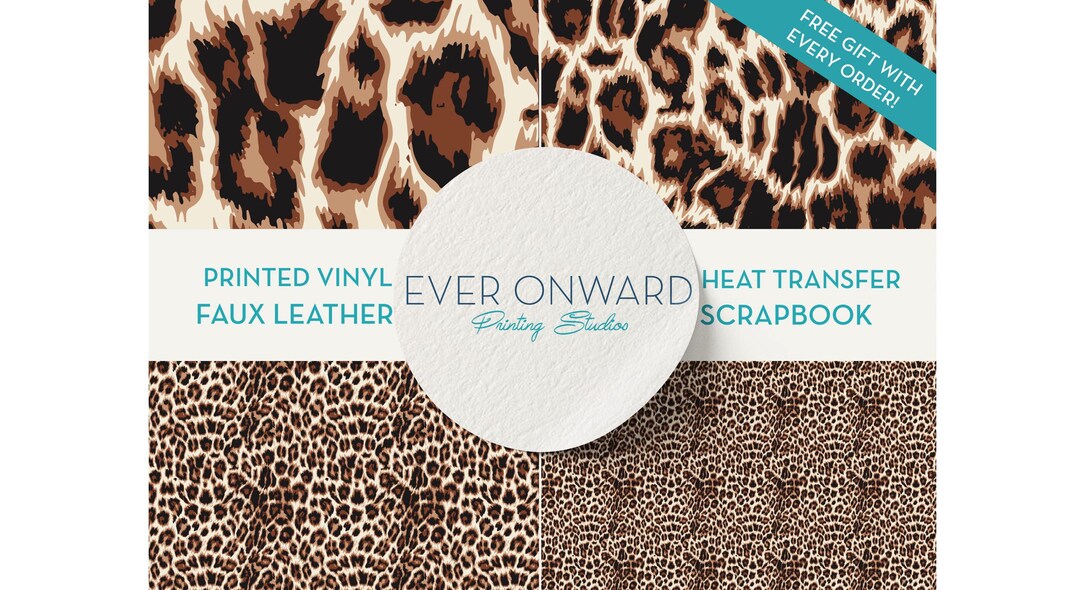 Leopard Print Vinyl, HTV, Indoor Vinyl, Printed Vinyl, Patterned Vinyl ...