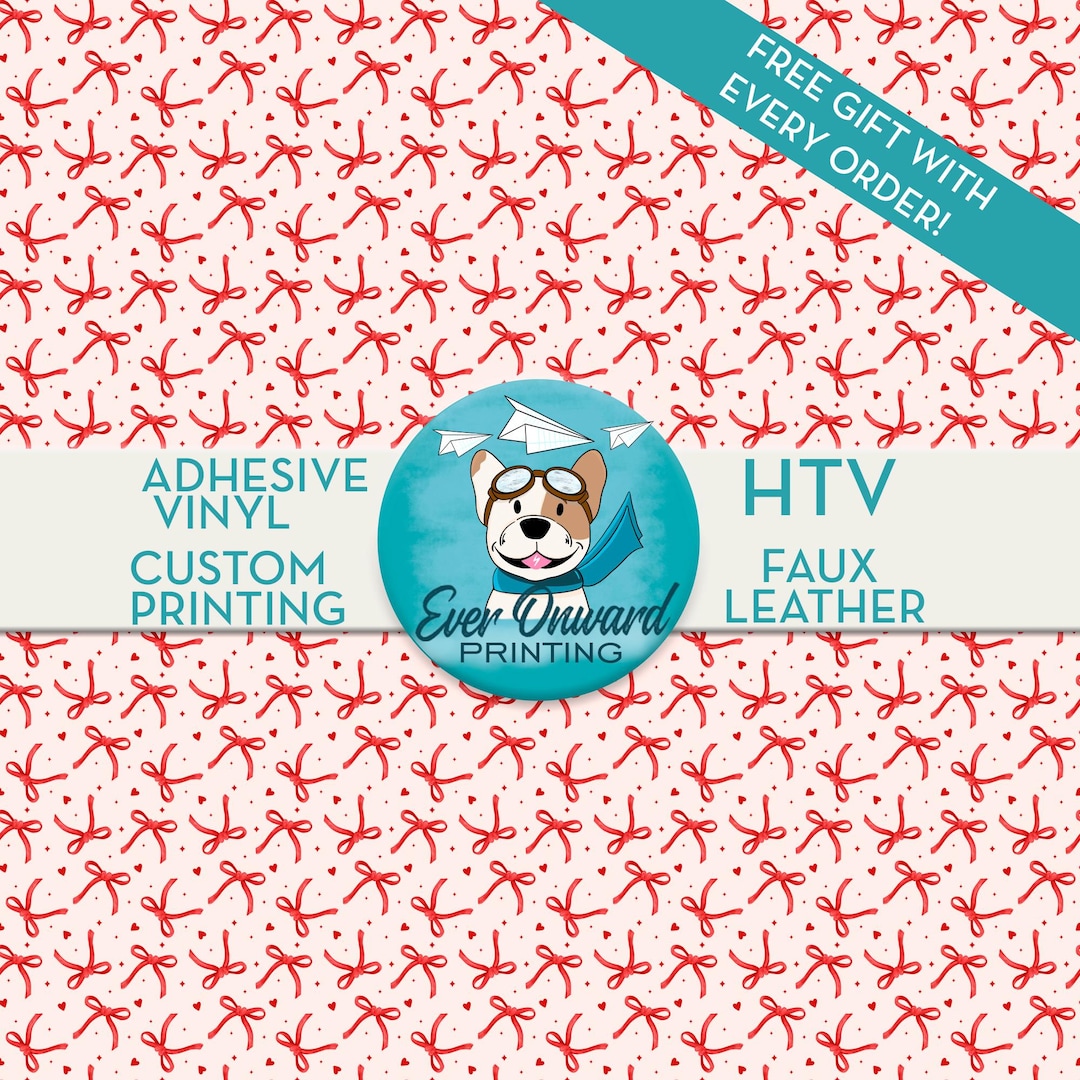 Red Bows Vinyl, HTV, Indoor Vinyl, Printed Vinyl, Patterned Vinyl, Cork ...
