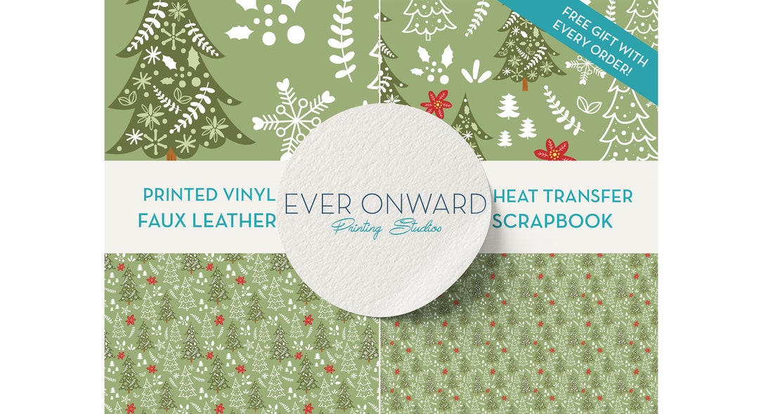 Holiday Forest Trees Craft Vinyl, HTV, Indoor Vinyl, Printed Vinyl ...