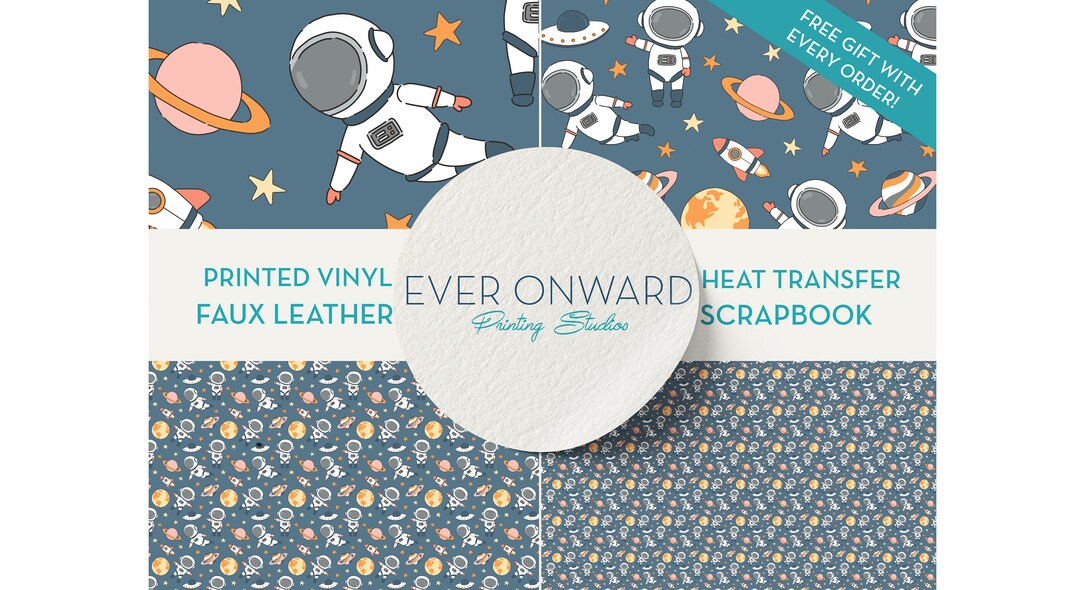 Astronauts in Space Vinyl, HTV, Indoor Vinyl, Printed Vinyl, Patterned ...