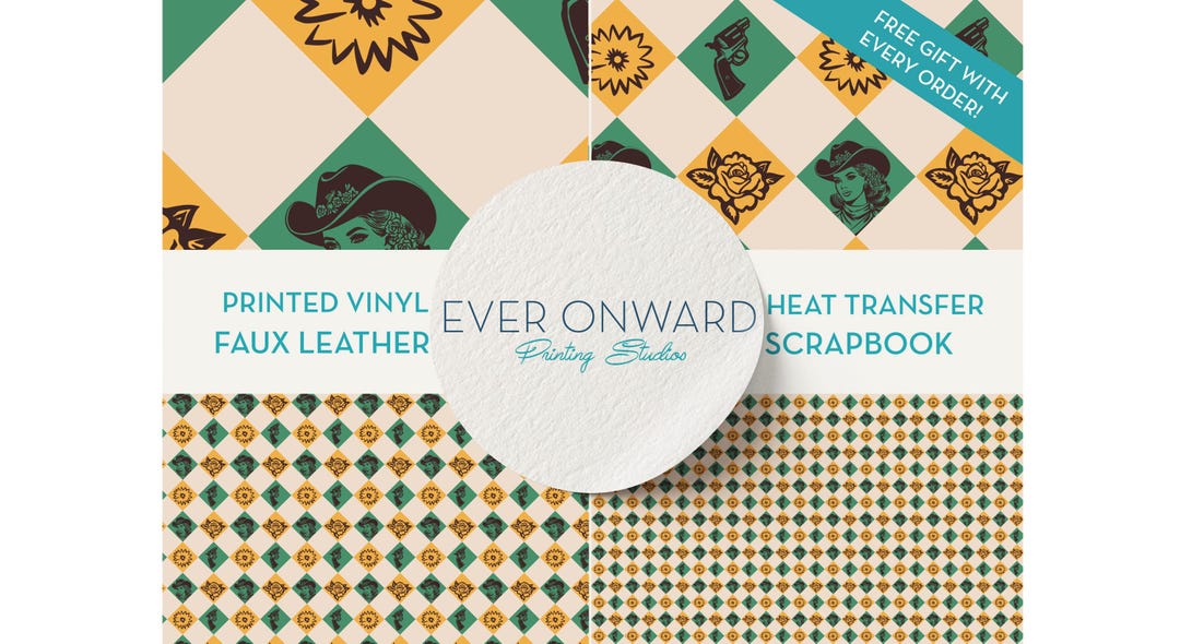 Western Diamonds Vinyl, HTV, Indoor Vinyl, Printed Vinyl, Patterned ...