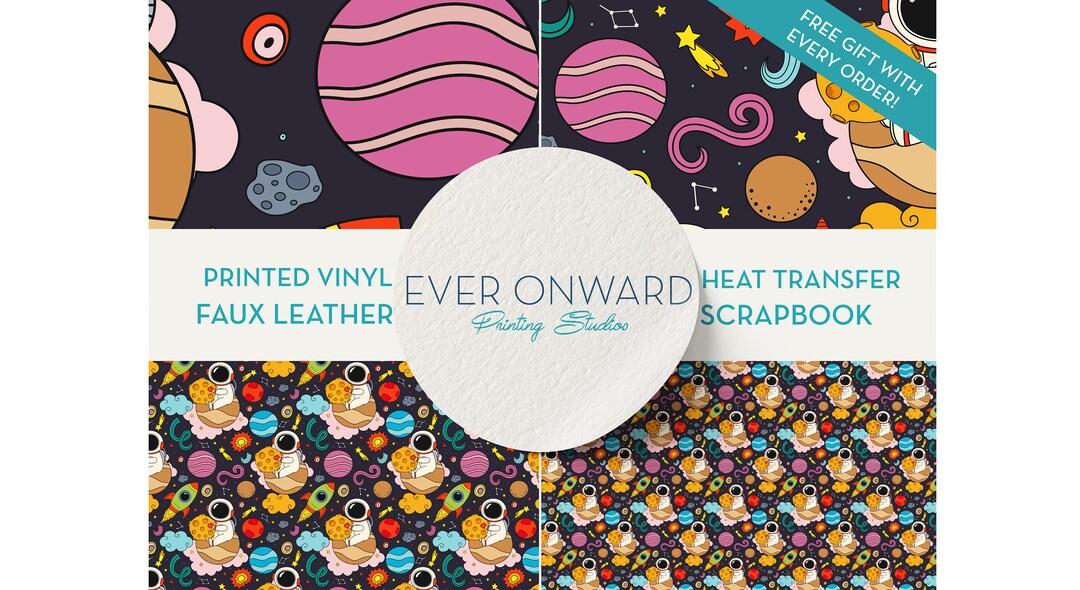 Astronauts on Planets in Space Vinyl, HTV, Indoor Vinyl, Printed Vinyl ...