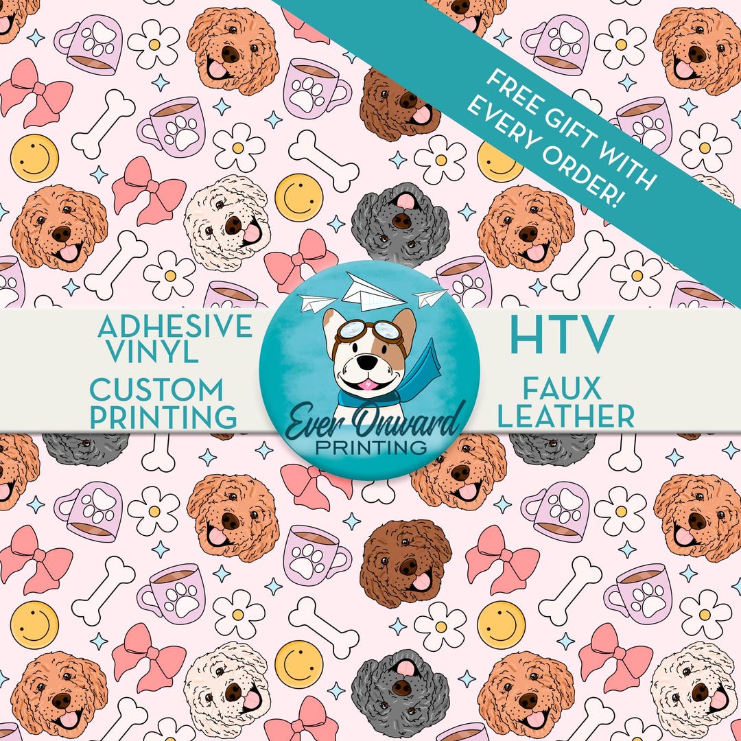 Labradoodle Dog Vinyl, HTV, Indoor Vinyl, Printed Vinyl, Patterned ...