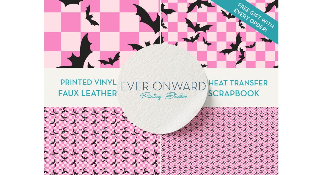 Bat Checkerboard Vinyl, HTV, Indoor Vinyl, Printed Vinyl, Patterned ...