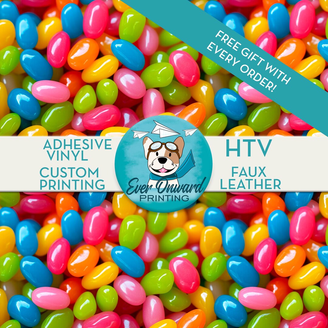 Rainbow Jellybeans Easter Candy, HTV, Indoor Vinyl, Printed Vinyl ...