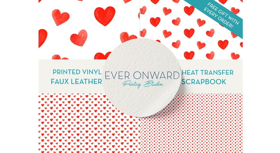 Valentine's Day Hearts Vinyl, HTV, Indoor Vinyl, Printed Vinyl ...