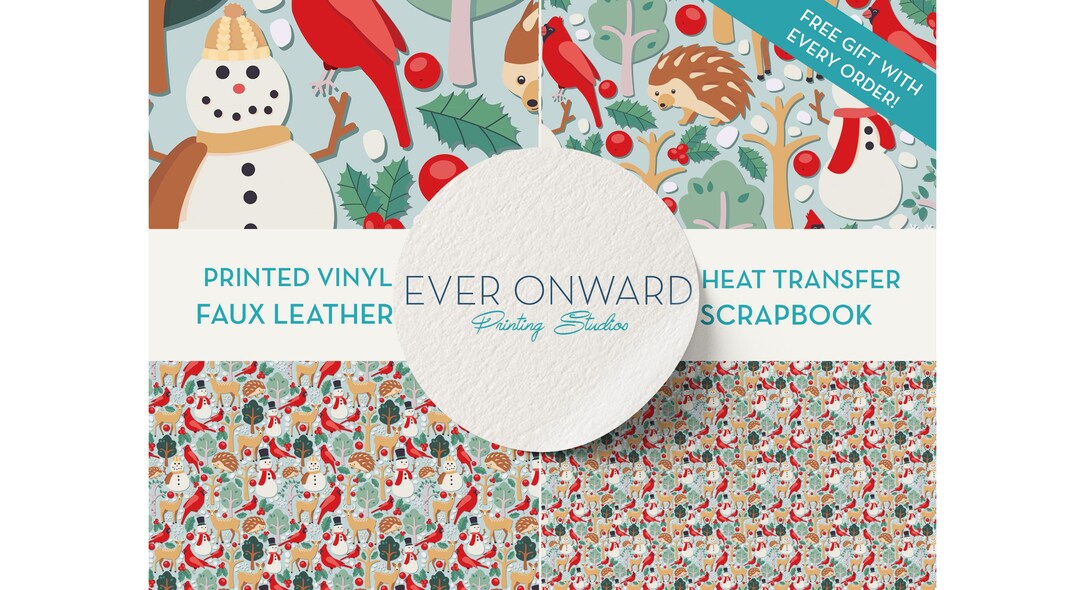 Christmas Theme Vinyl, HTV, Indoor Vinyl, Printed Vinyl, Patterned ...