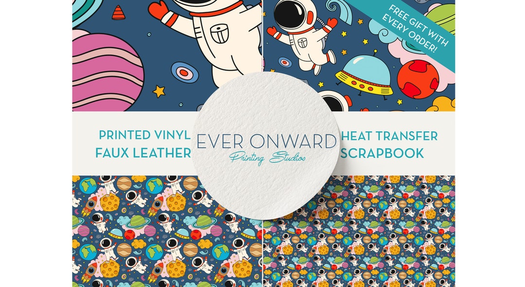 Astronauts in Space Vinyl, HTV, Indoor Vinyl, Printed Vinyl, Patterned ...