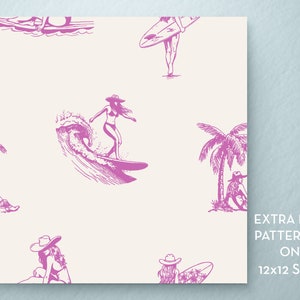 Surfing Cowgirl Vinyl, HTV, Indoor Vinyl, Printed Vinyl, Patterned ...