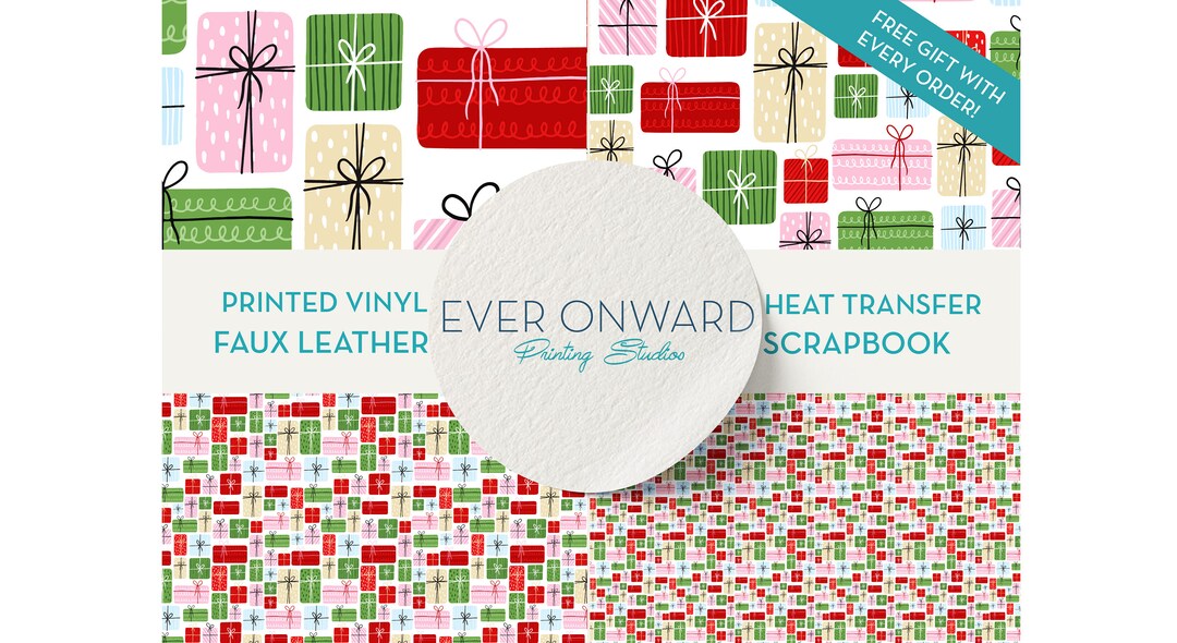 Christmas Present Vinyl, HTV, Indoor Vinyl, Printed Vinyl, Patterned ...