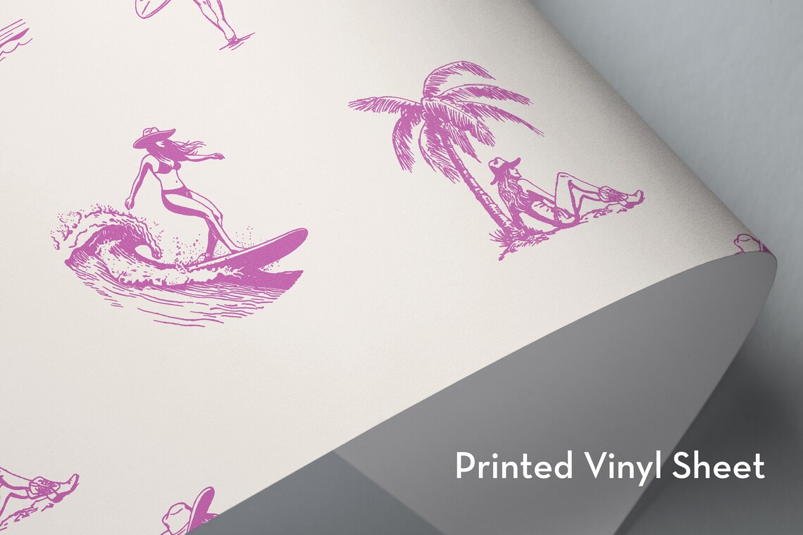 Surfing Cowgirl Vinyl, HTV, Indoor Vinyl, Printed Vinyl, Patterned ...