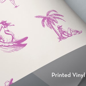 Surfing Cowgirl Vinyl, HTV, Indoor Vinyl, Printed Vinyl, Patterned ...