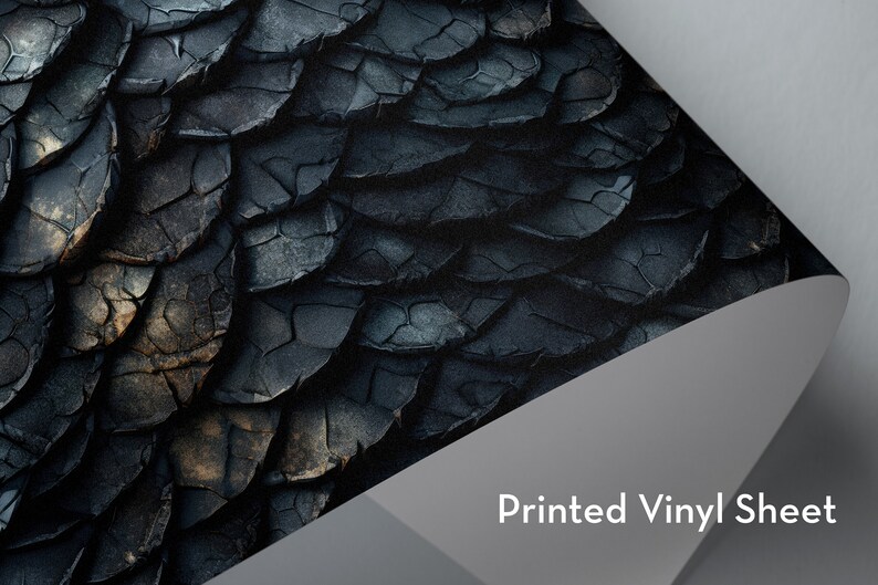 Black Dragon Scales Vinyl HTV Indoor Vinyl Printed Vinyl - Etsy