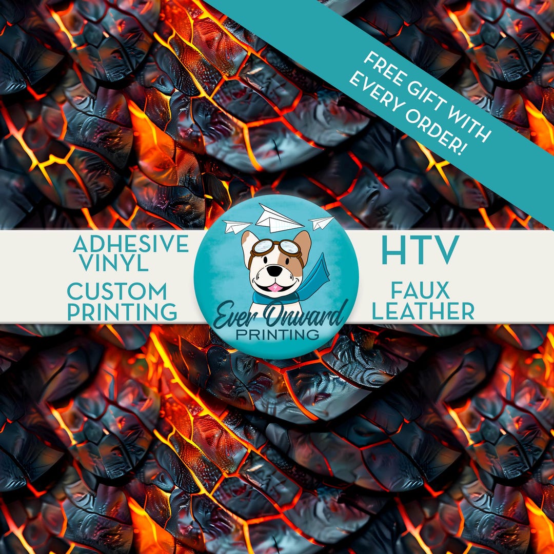 Black Fire Dragon Vinyl, HTV, Indoor Vinyl, Printed Vinyl, Patterned ...