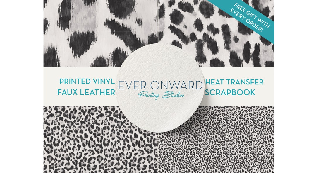 Grey Leopard Print Vinyl, HTV, Indoor Vinyl, Printed Vinyl, Patterned ...