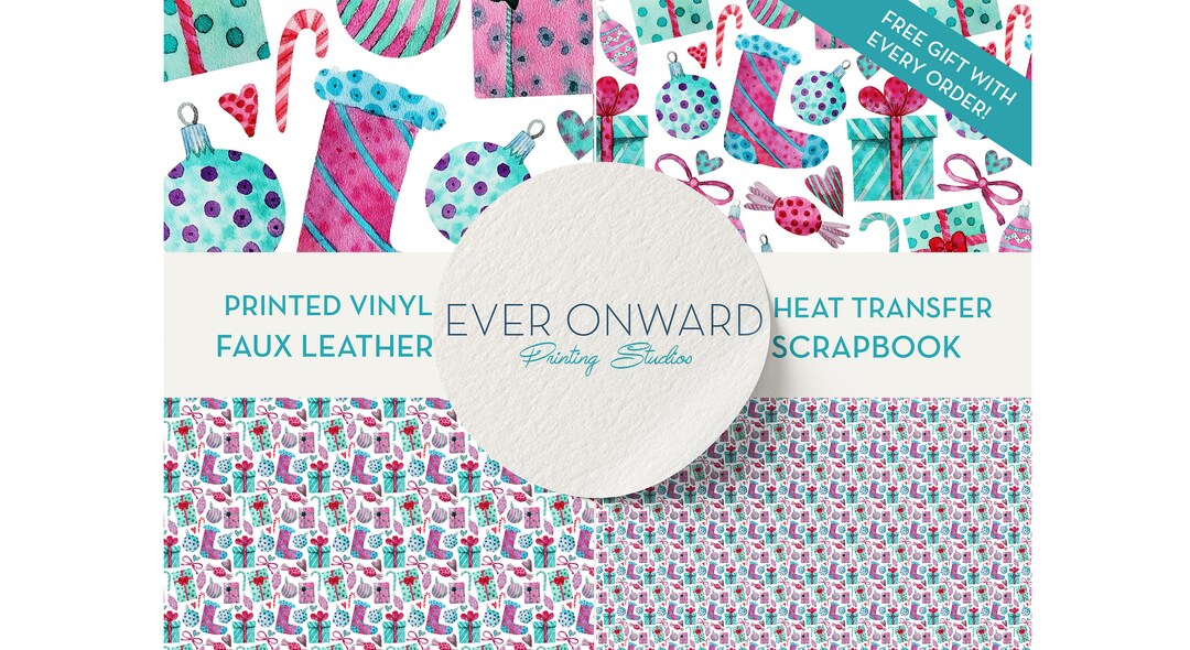 Christmas Stocking & Presents Craft Vinyl, HTV, Indoor Vinyl, Printed ...