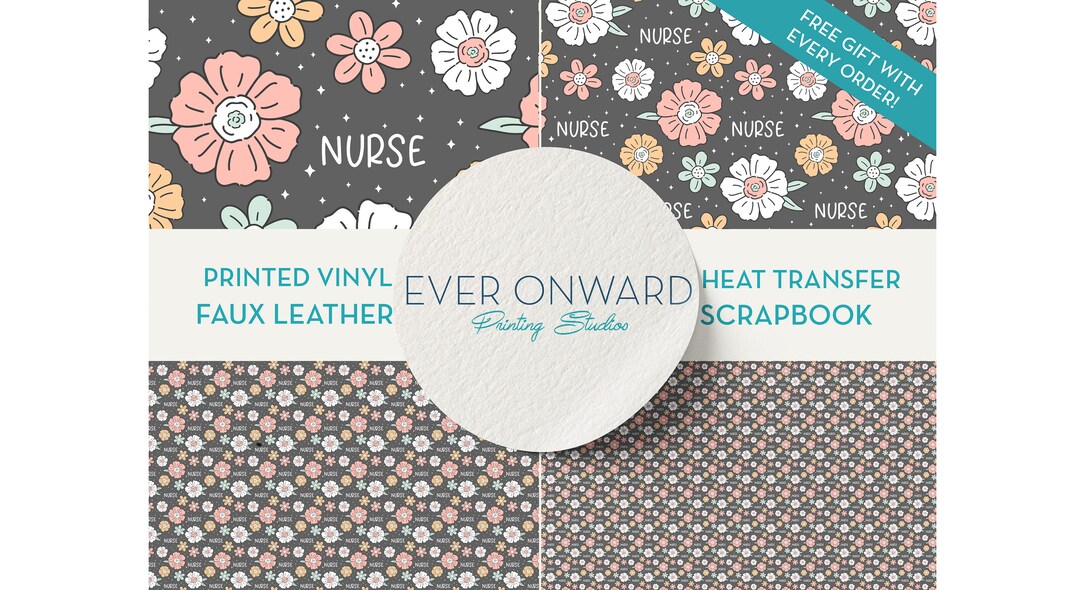 Nurse Appreciation Flowers Vinyl, HTV, Indoor Vinyl, Printed Vinyl ...