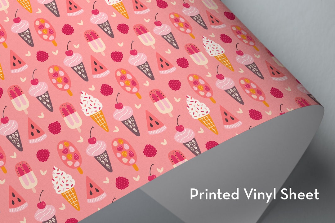 Ice Cream, Watermelon Craft Vinyl, HTV, Indoor Vinyl, Printed Vinyl ...