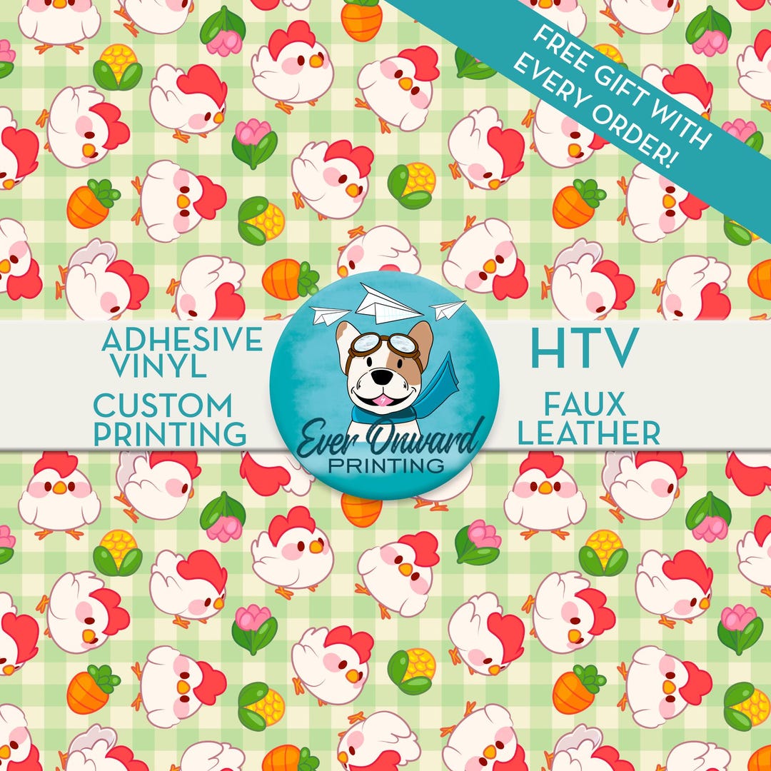 Happy Free Range Farm Chickens, HTV, Indoor Vinyl, Printed Vinyl ...