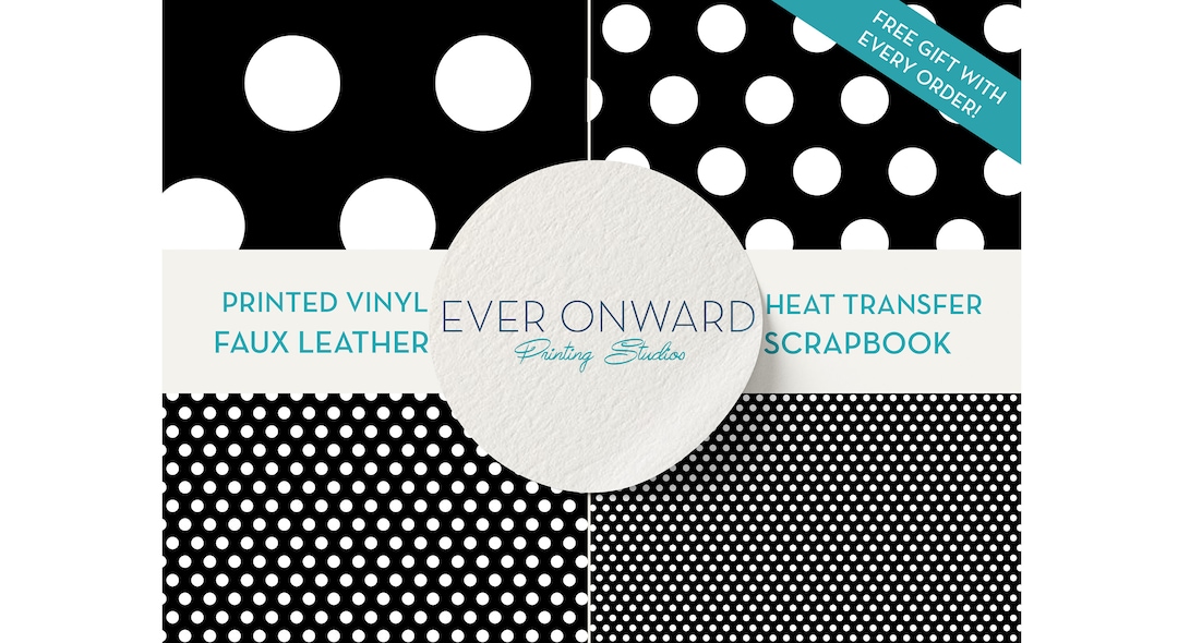 Black Polka Dot Vinyl, HTV, Indoor Vinyl, Printed Vinyl, Patterned ...
