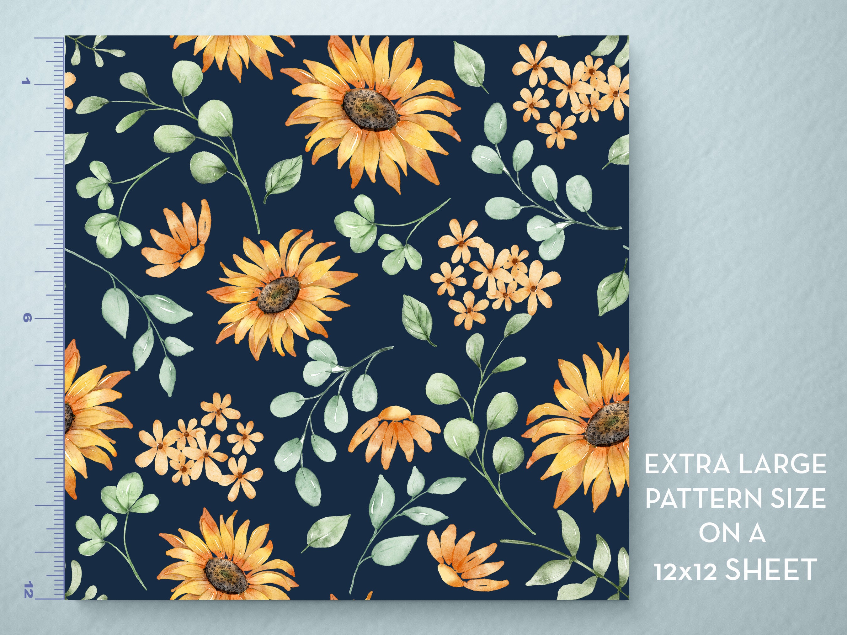 Sunflowers Vinyl, HTV, Indoor Vinyl, Printed Vinyl, Patterned Vinyl ...
