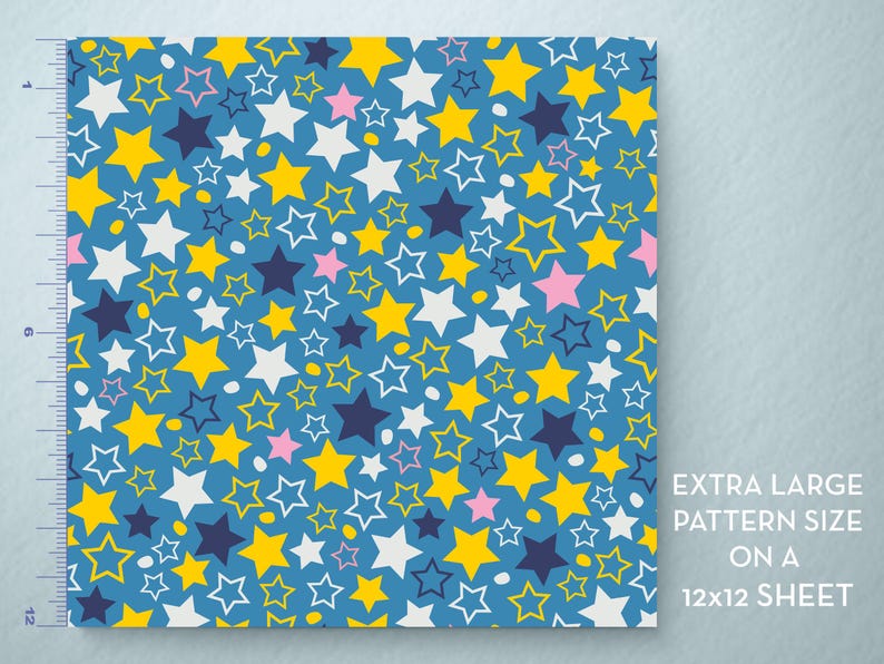 Colorful Stars Vinyl, HTV, Indoor Vinyl, Printed Vinyl, Patterned Vinyl ...