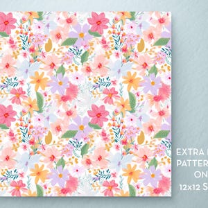 Pink Flowers Vinyl, HTV, Indoor Vinyl, Printed Vinyl, Patterned Vinyl ...