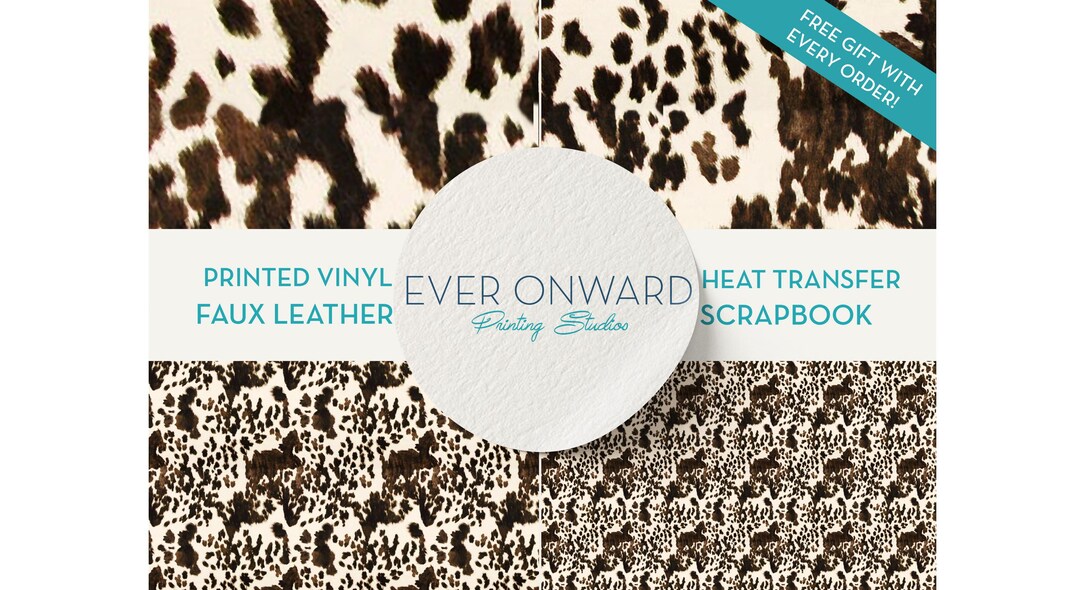 Cowhide Print Vinyl, HTV, Indoor Vinyl, Printed Vinyl, Patterned Vinyl ...