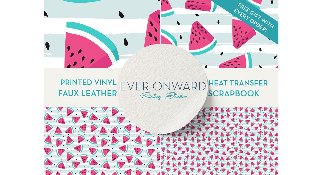 Watermelon Vinyl, HTV, Indoor Vinyl, Printed Vinyl, Patterned Vinyl ...