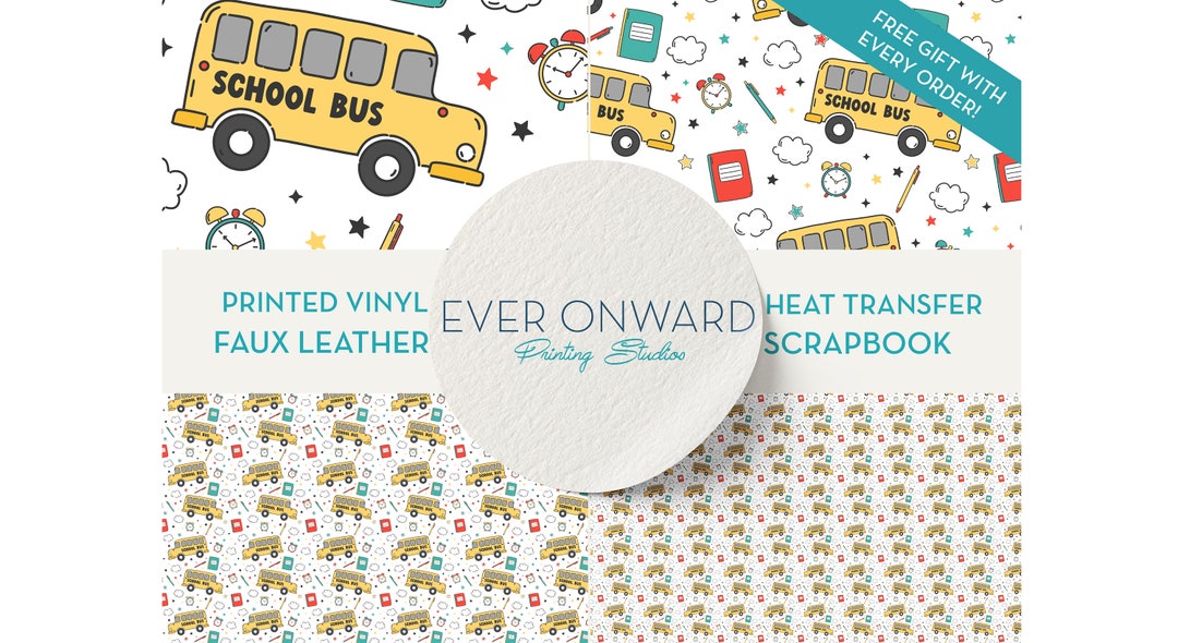 School Bus Vinyl, HTV, Indoor Vinyl, Printed Vinyl, Patterned Vinyl ...