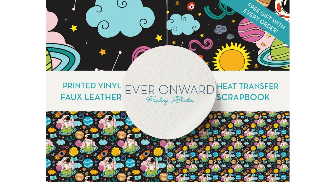 Astronauts in Space Vinyl, HTV, Indoor Vinyl, Printed Vinyl, Patterned ...