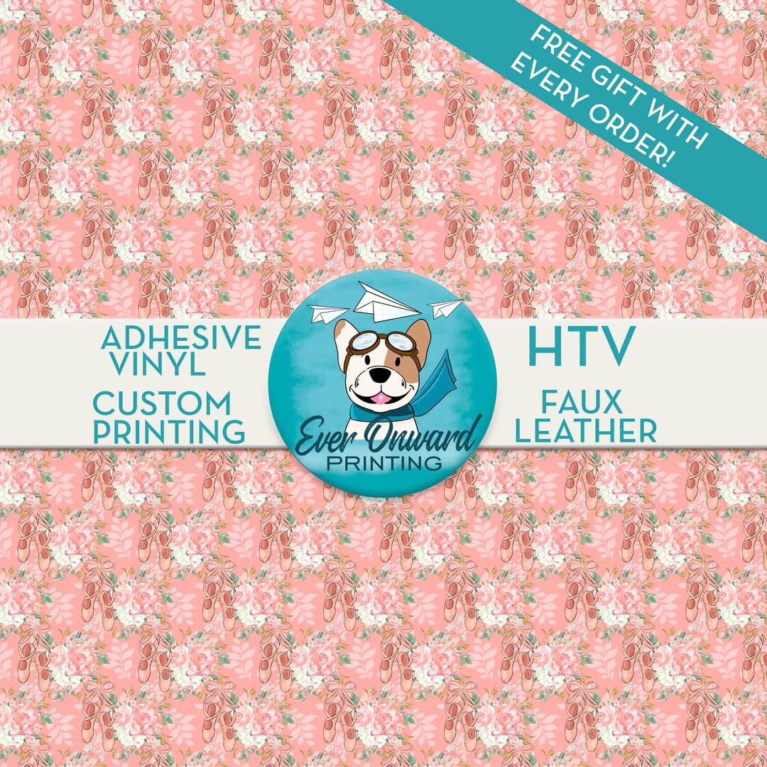 Rosy Ballet Shoes Vinyl, HTV, Indoor Vinyl, Printed Vinyl, Patterned ...
