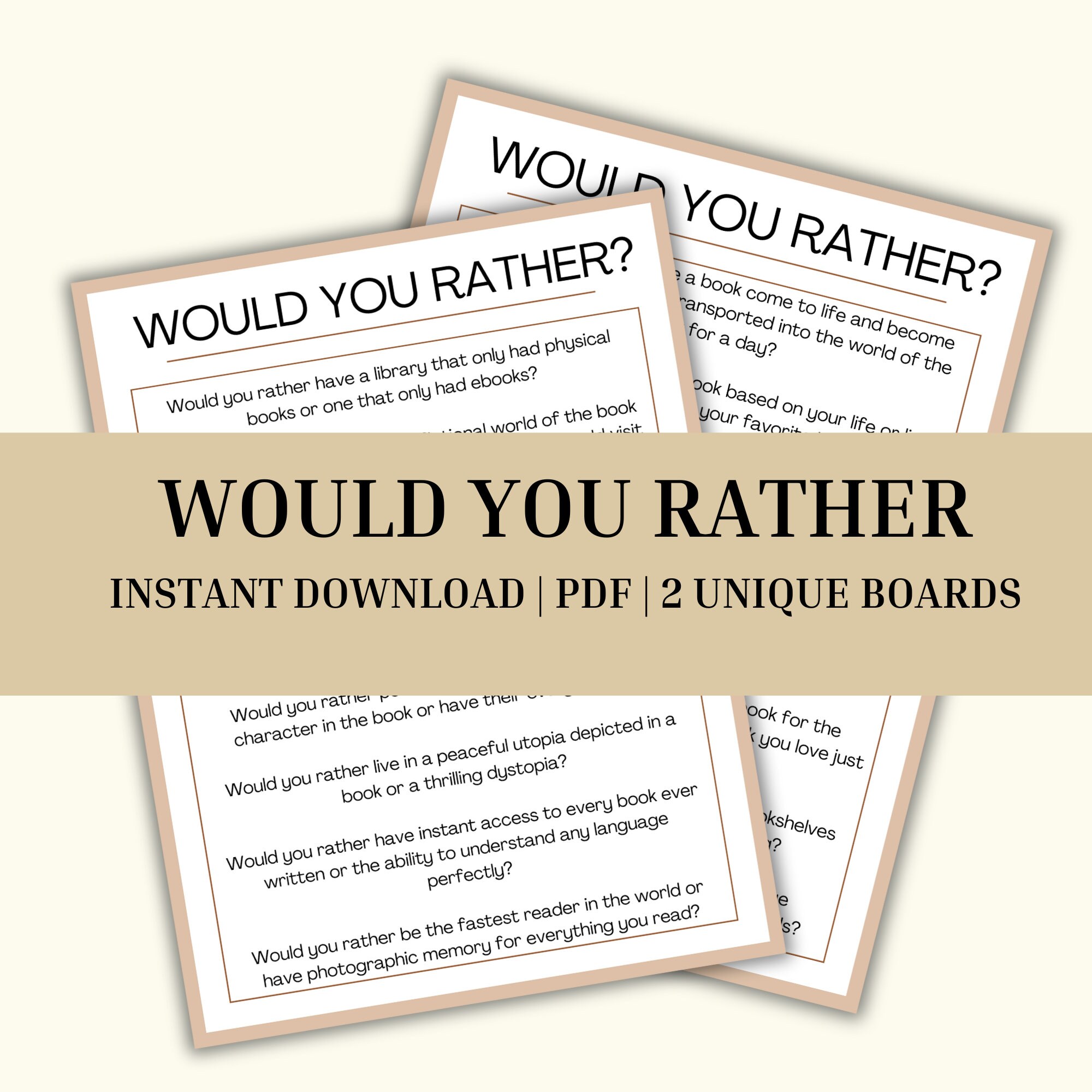 Printable Book Club Activity Guide, Book Club Icebreakers and Games ...