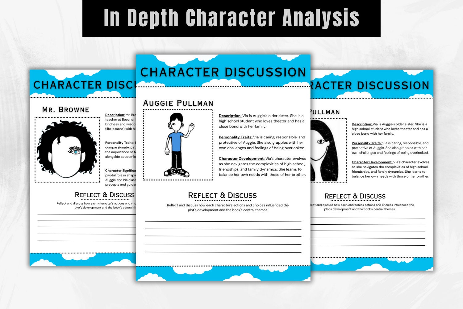 Wonder by R J Palacio, Children's Book Club Discussion Guide, Reading ...