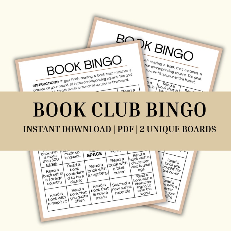 Printable Book Club Activity Guide, Book Club Icebreakers and Games ...