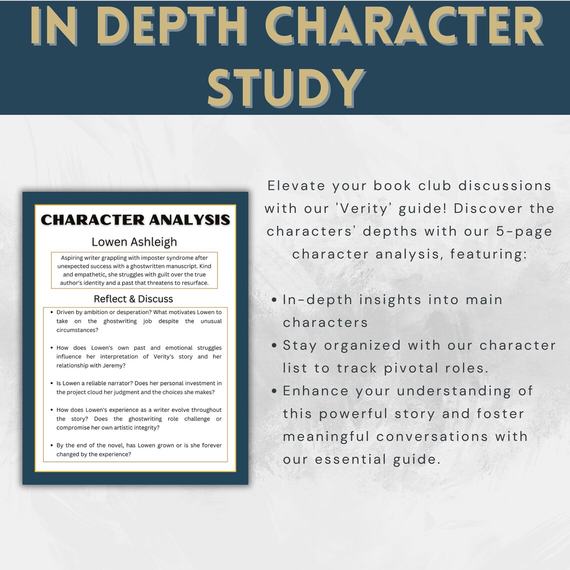 Verity by Colleen Hoover, Book Club Discussion Guide Printable ...